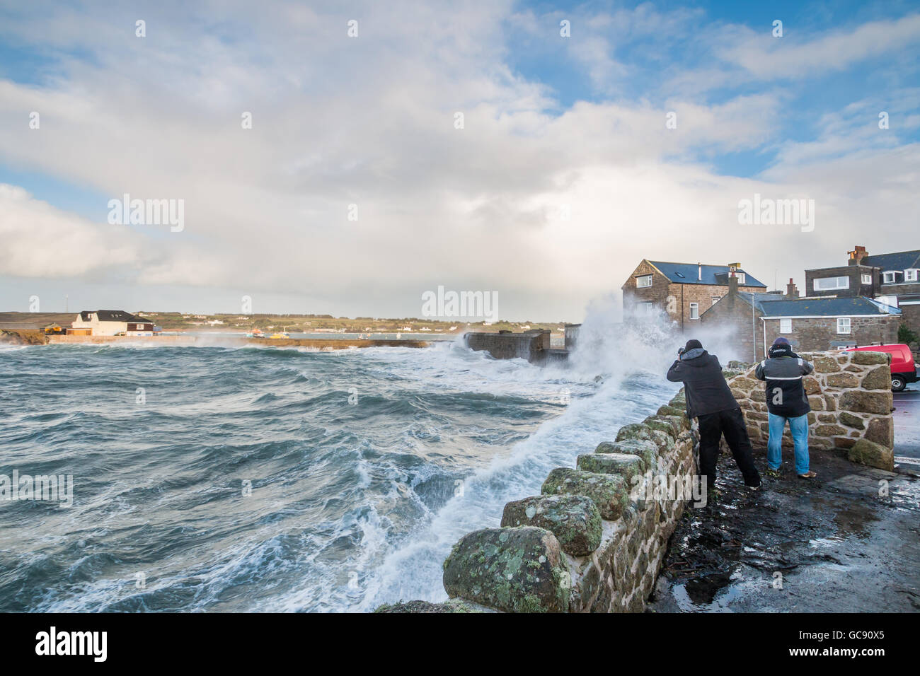 Storm Imogen hits the Isles of Scilly in the South West of the UK ...