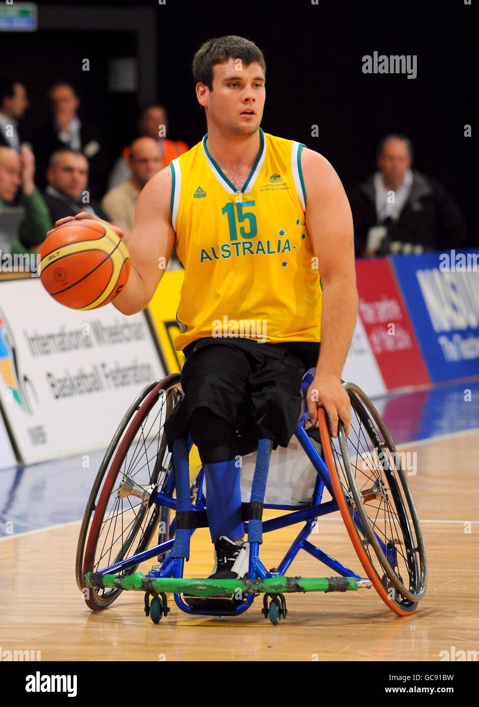 Australias bill latham in action during the wheelchair basketball semi ...