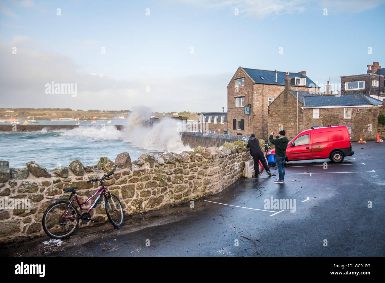 Storm Imogen hits the Isles of Scilly in the South West of the UK ...