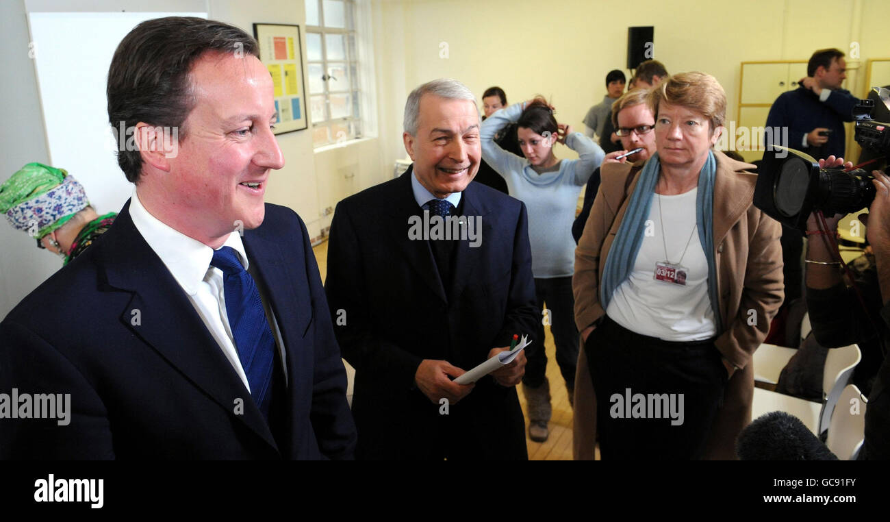 David Cameron, with Labour's Frank Field who both spoke on child ...