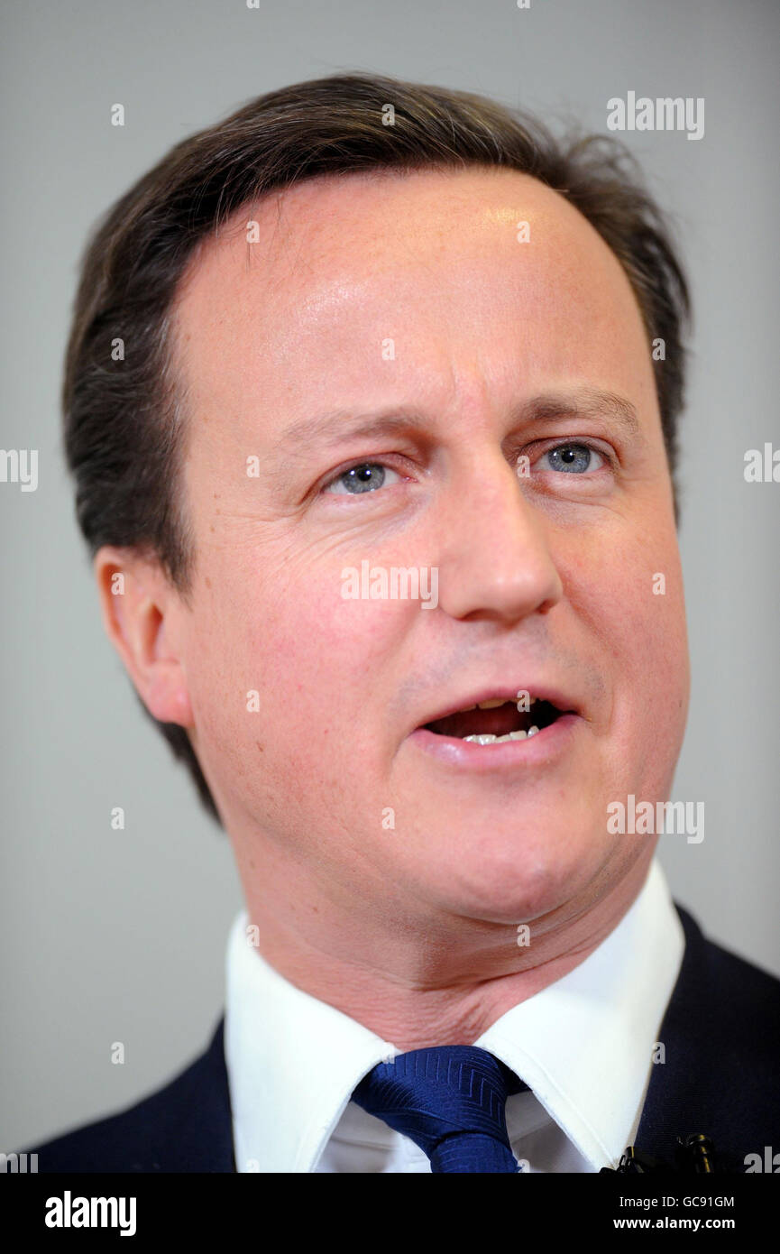 David Cameron at Demos Stock Photo - Alamy