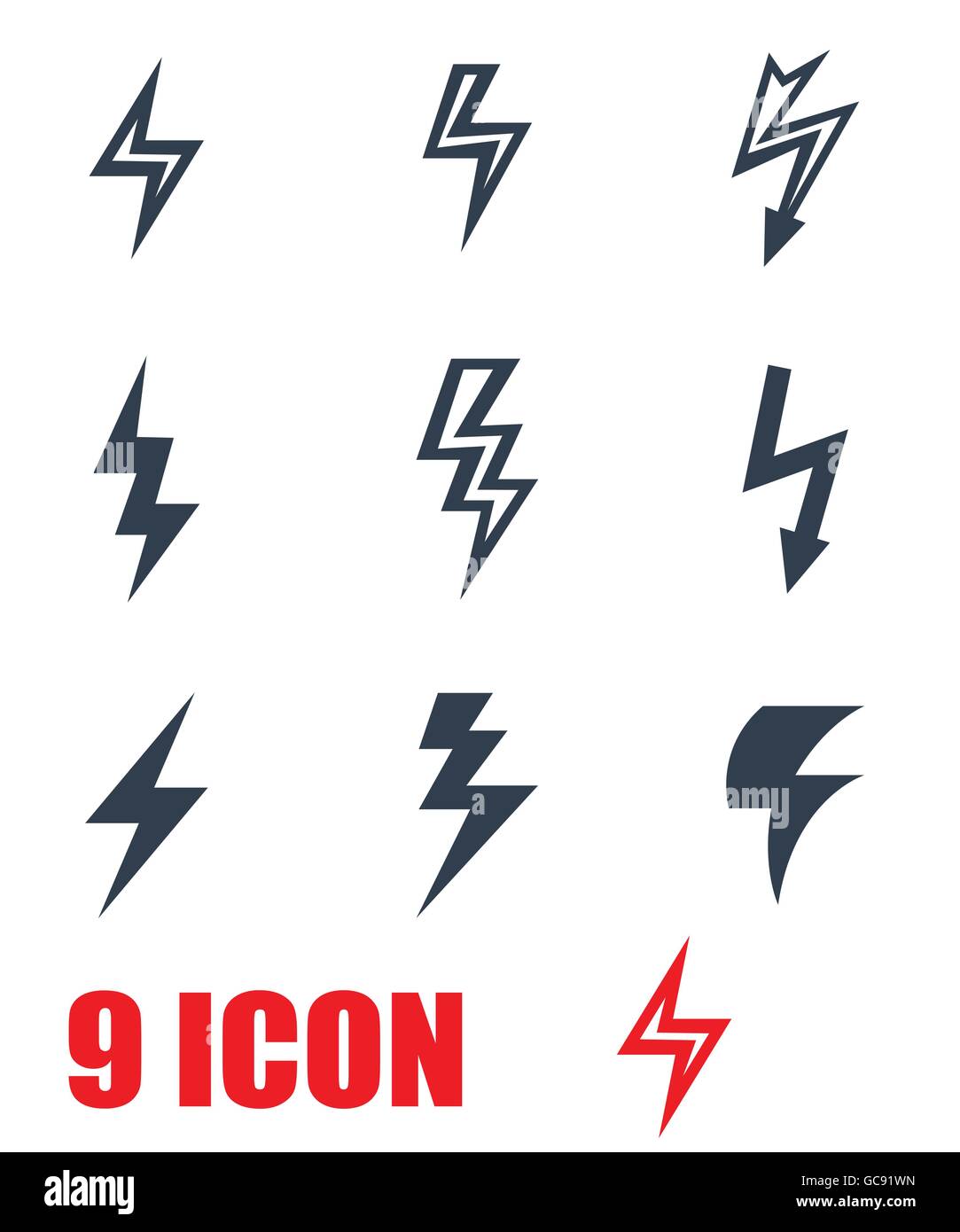 Electricity icon lightning vector hi-res stock photography and images ...