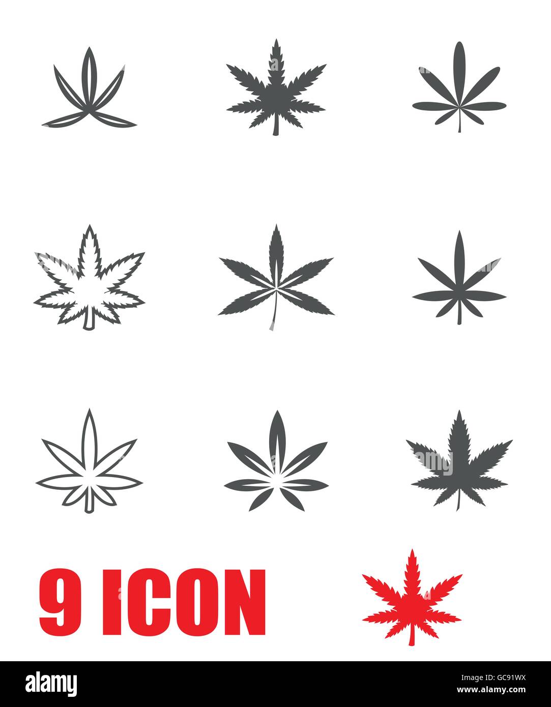 Vector black marijuana icon set Stock Vector Image & Art - Alamy