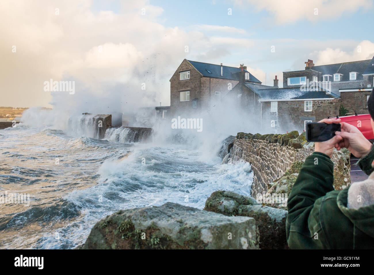 Storm Imogen hits the Isles of Scilly in the South West of the UK ...