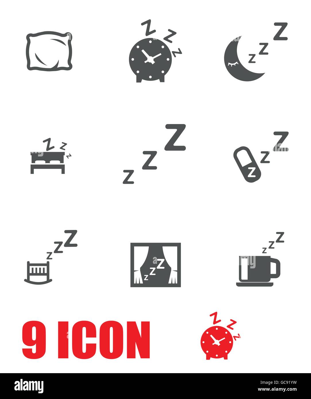 Simple bed icon sleep Stock Vector Images - Alamy