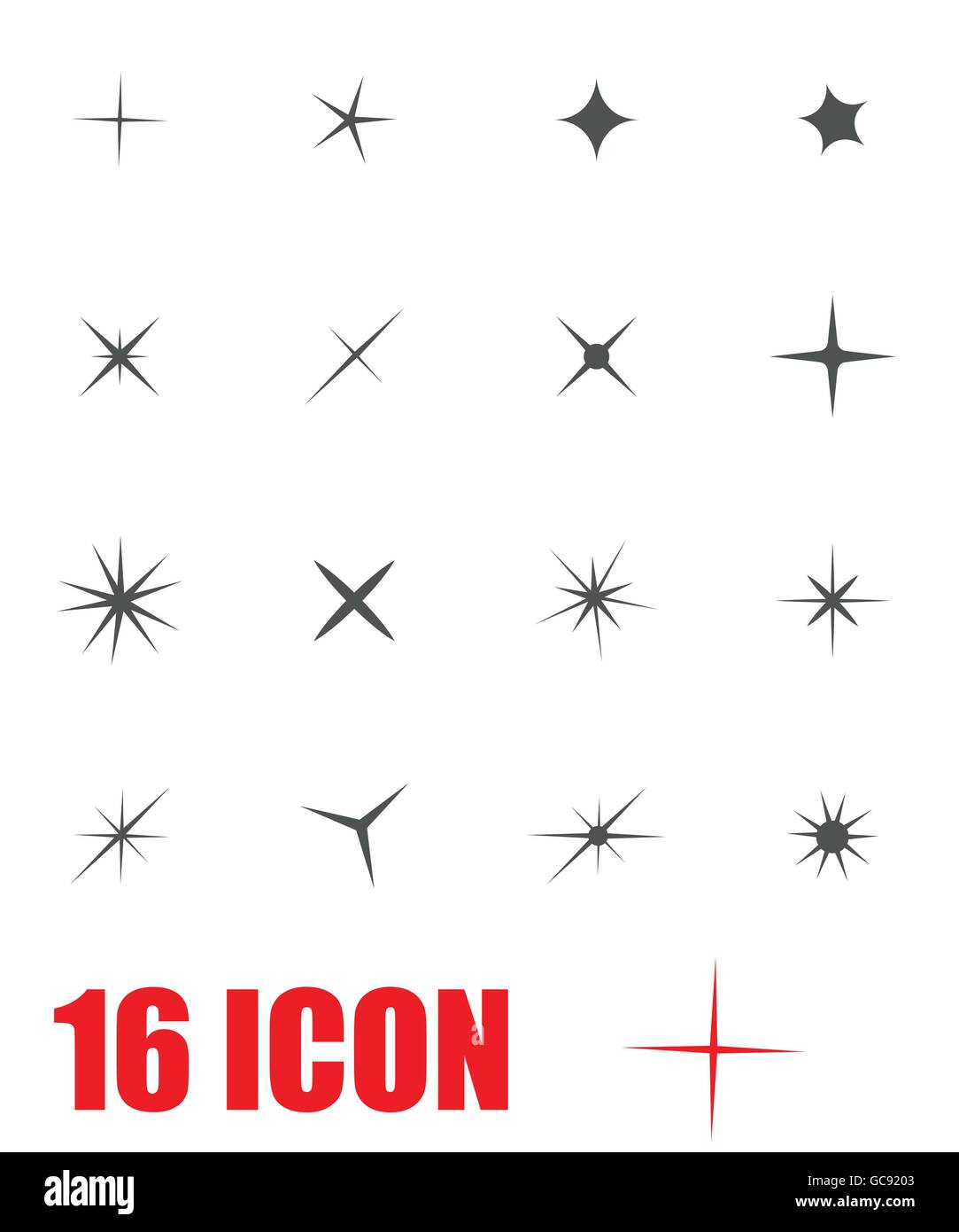 Vector grey sparkles icon set Stock Vector Image & Art - Alamy