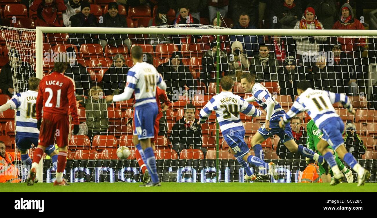 Reading's Gylfi Sigurdsson (right) celebrates scoring his sides first ...