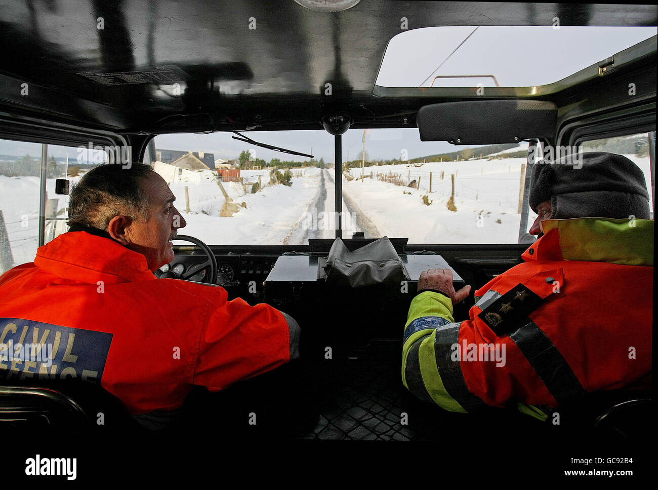 Dublin Civil Defence members drive their ex Swedish Army Hagglunds ...