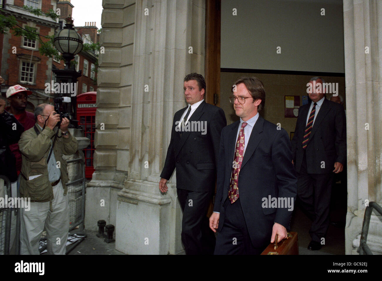 PC JOHN BURRELL LEAVES BOW STREET AFTER BEING REMANDED ON BAIL. HE WAS ...