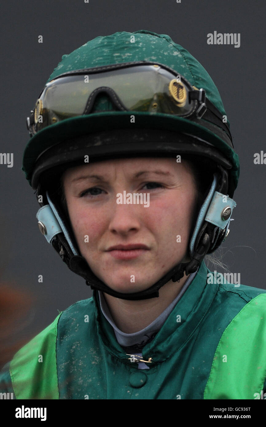 Horse Racing - Southwell Racecourse. Kelly Harrison, jockey Stock Photo ...