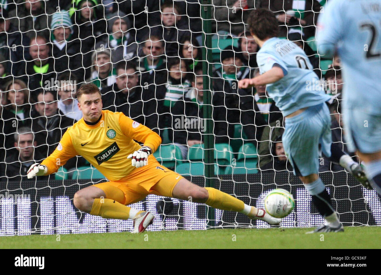 Falikirk's Carl Finnigan scores the opening goal during the Clydesdale ...