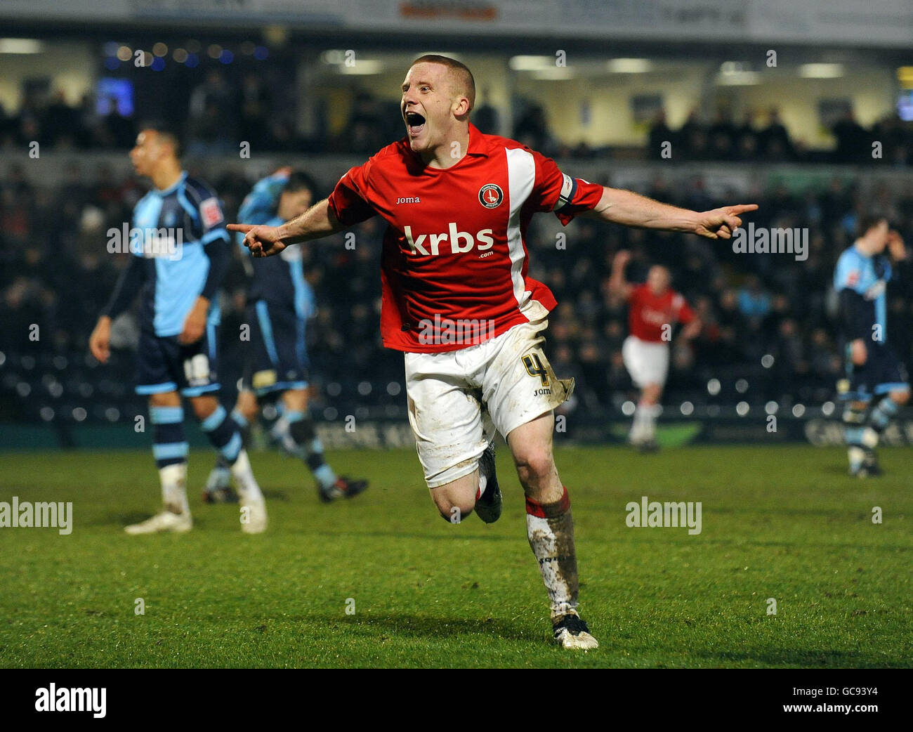 Charlton Athletic's Nicky Bailey celebrates scoring during the Coca ...