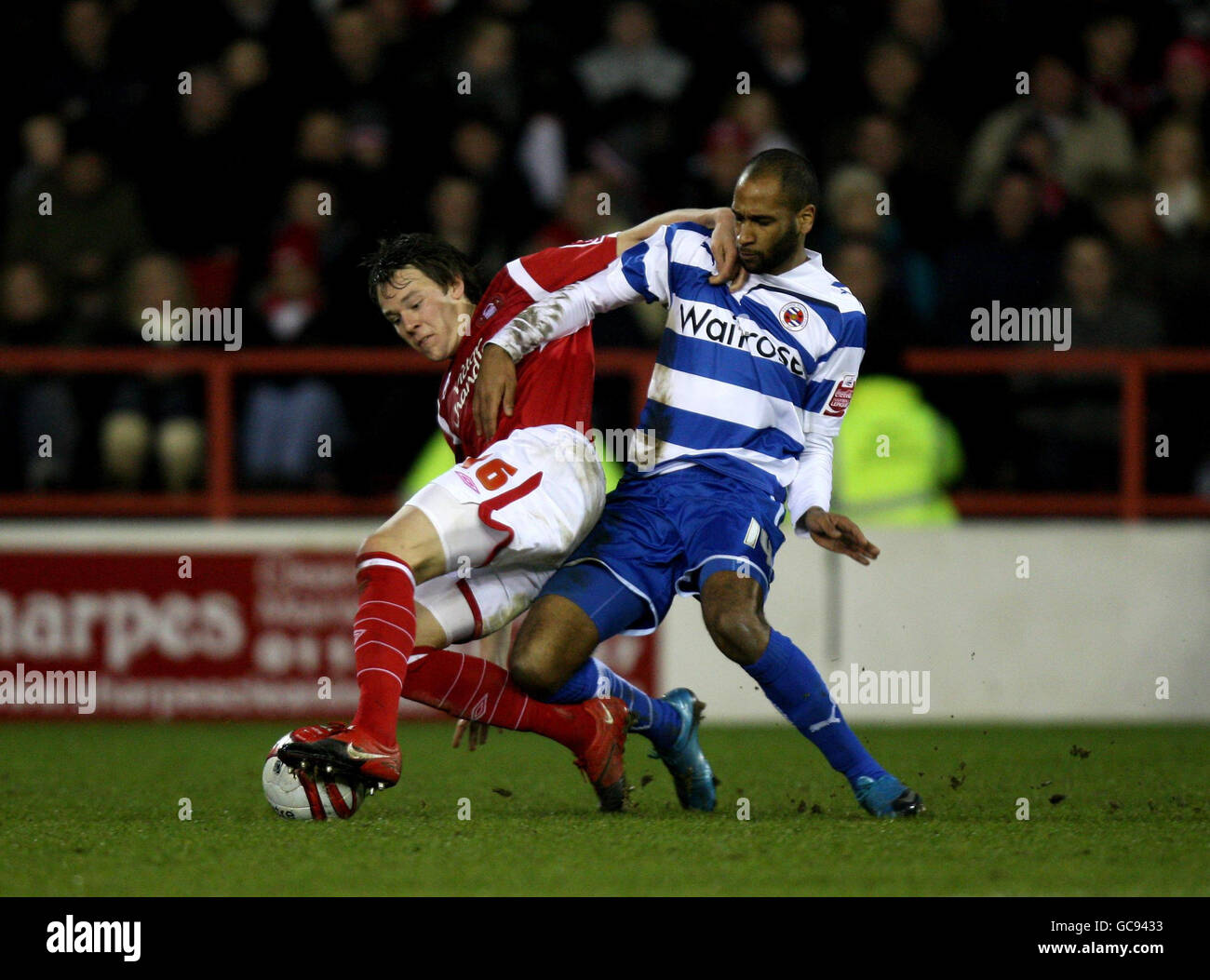 Nottingham Forest's Kelvin Wilson and Reading's Jimmy Kebe during the ...