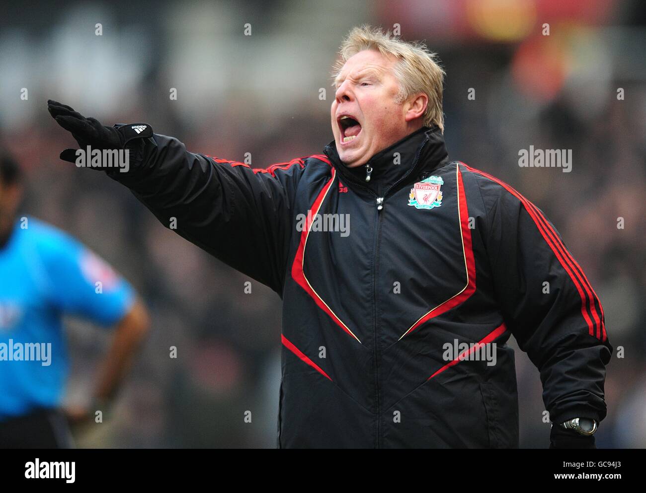 Liverpool assistant manager sammy lee on the touchline hi-res stock ...