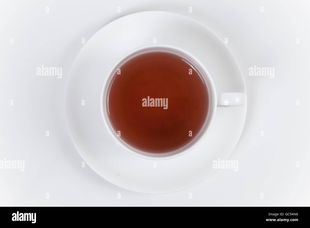 Cup of tea top view Stock Photo - Alamy