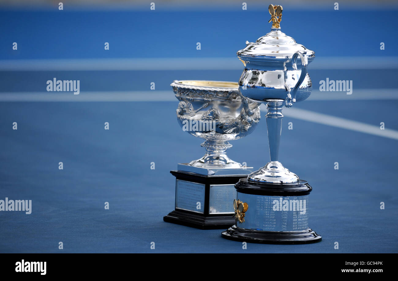 Display if tennis trophies hi-res stock photography and images - Alamy