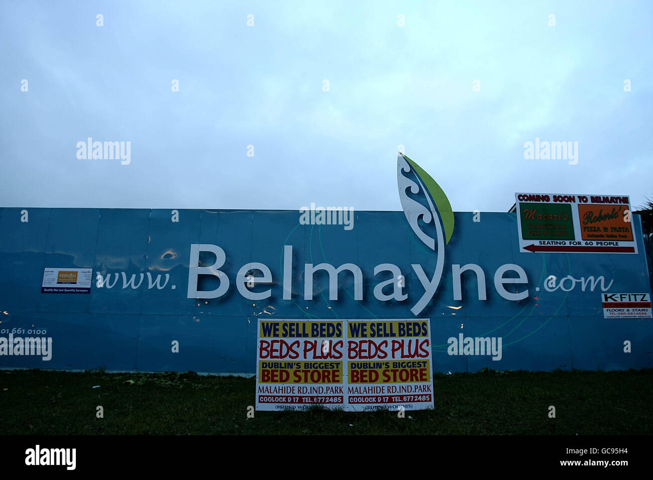 Houses and apartments at the Belmayne Development in North Dublin. The ...