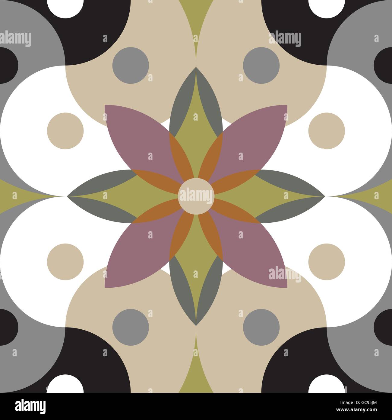 Vintage retro ceramic tile pattern set collection. Vector EPS 10 Stock ...