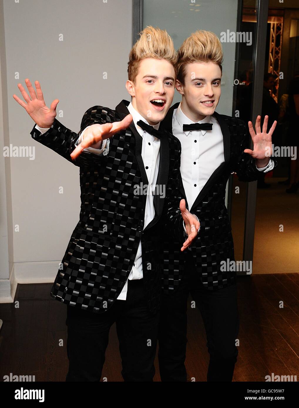 John and Edward Grimes (aka Jedward) arriving for the National ...