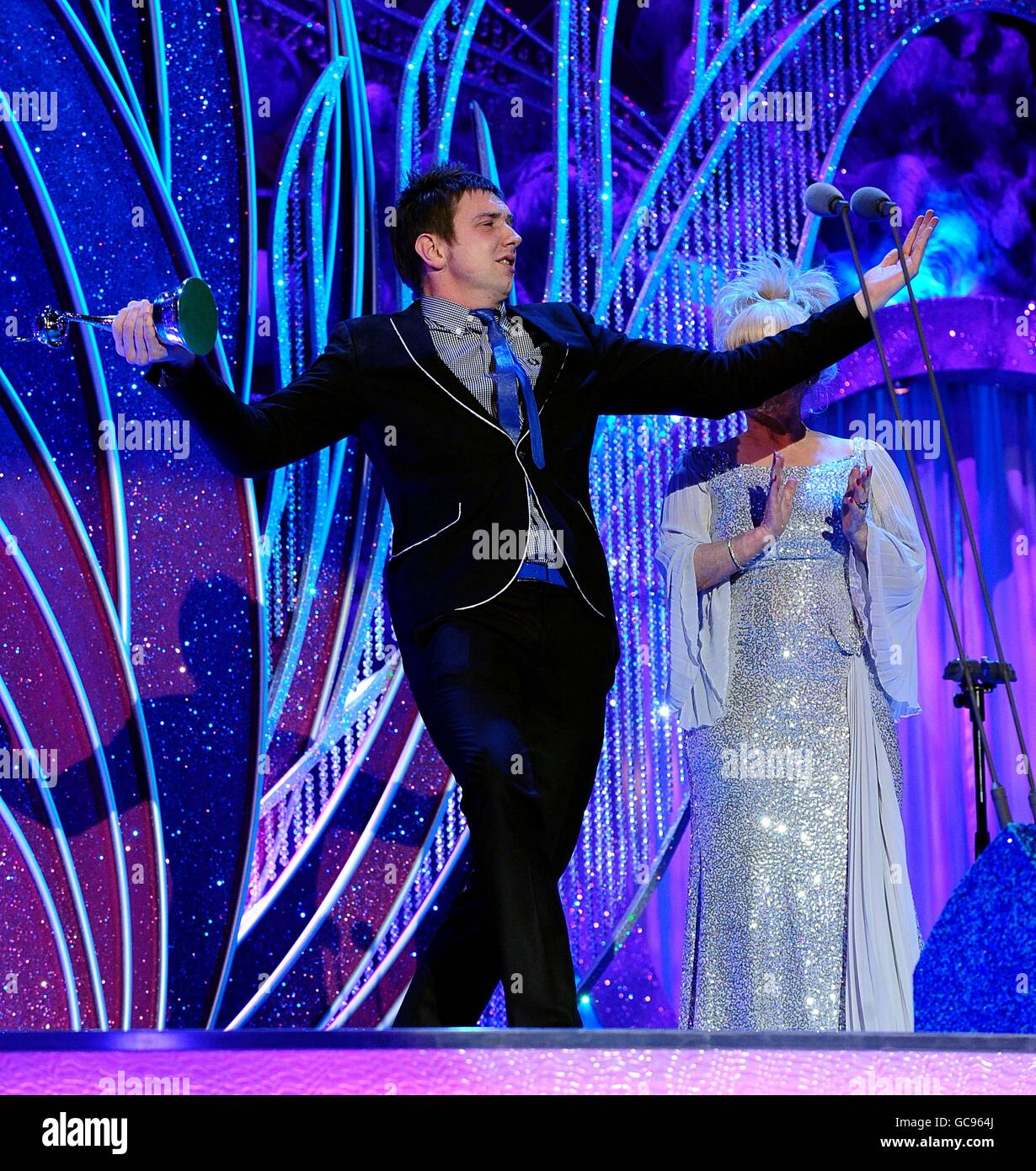 Craig Gazey collects the best newcomer award during the National ...