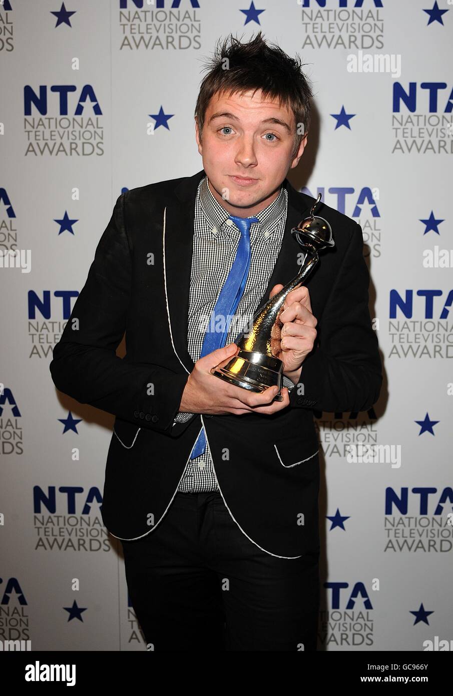 Craig gazey celebrates winning award best newcomer hi-res stock ...