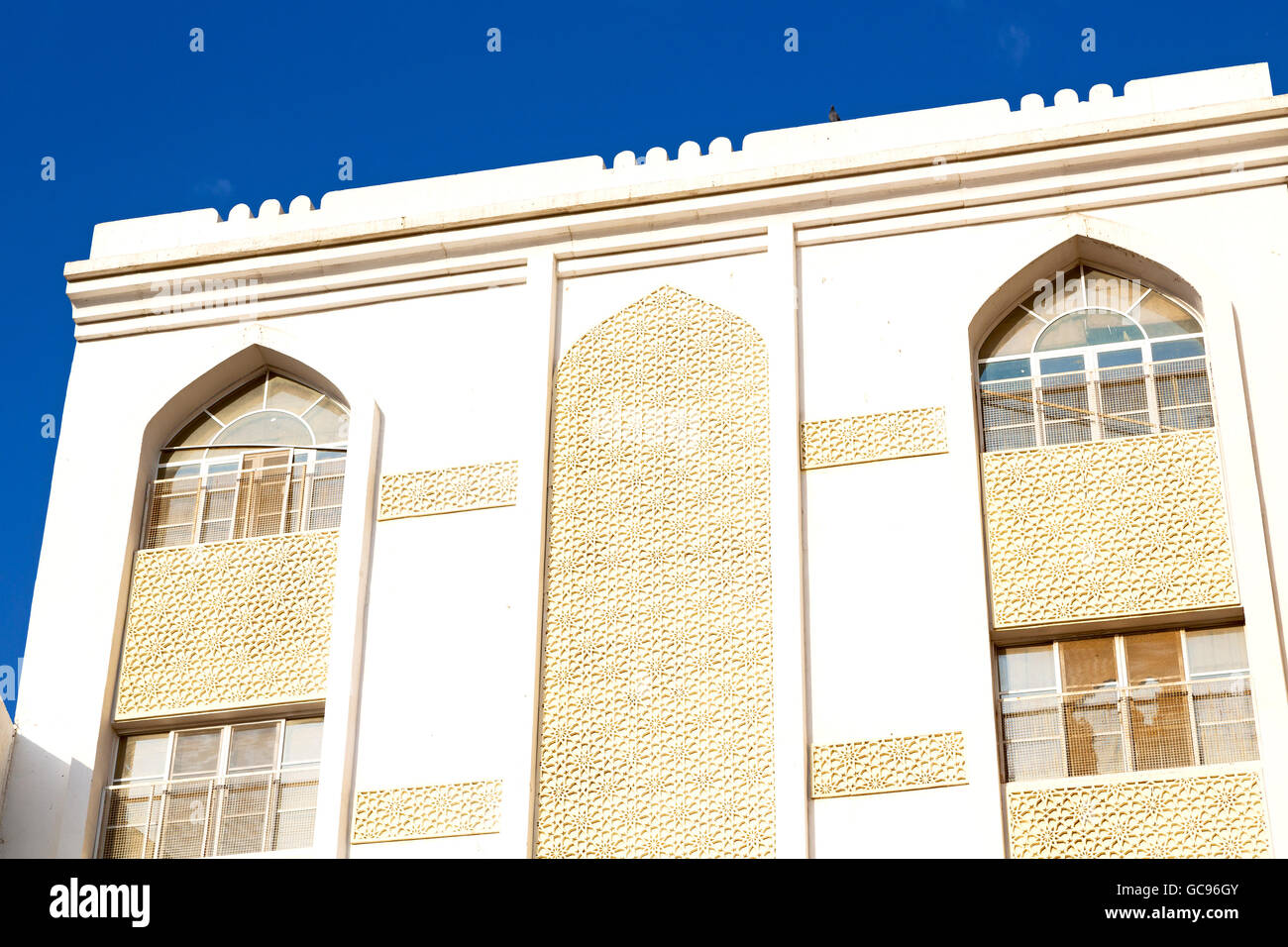 in oman new house brick building the city backgroun sky Stock Photo - Alamy