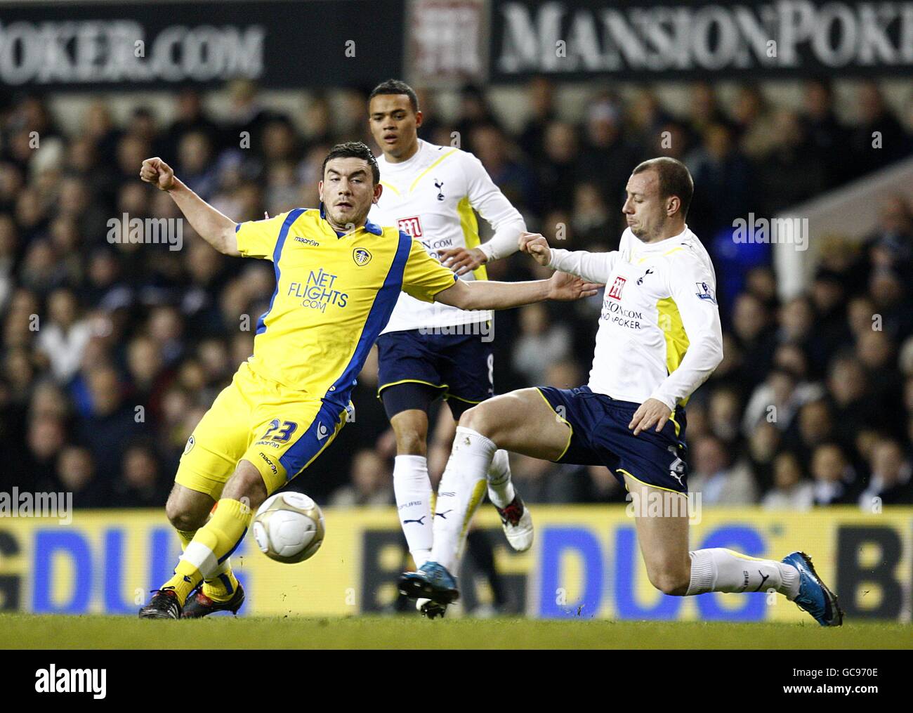 Leeds United's Robert Snodgrass (left) and Tottenham Hotspurs' Alan ...