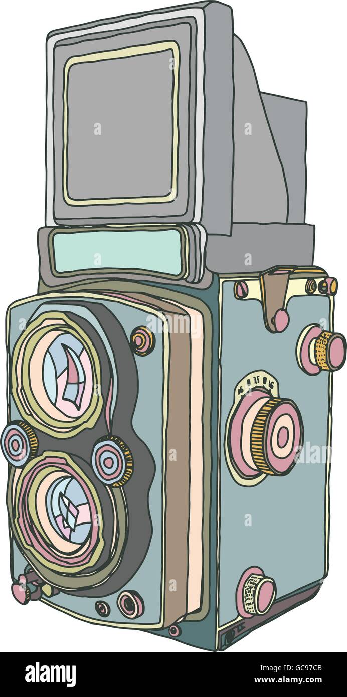 Photography camera draw Stock Vector Images - Alamy