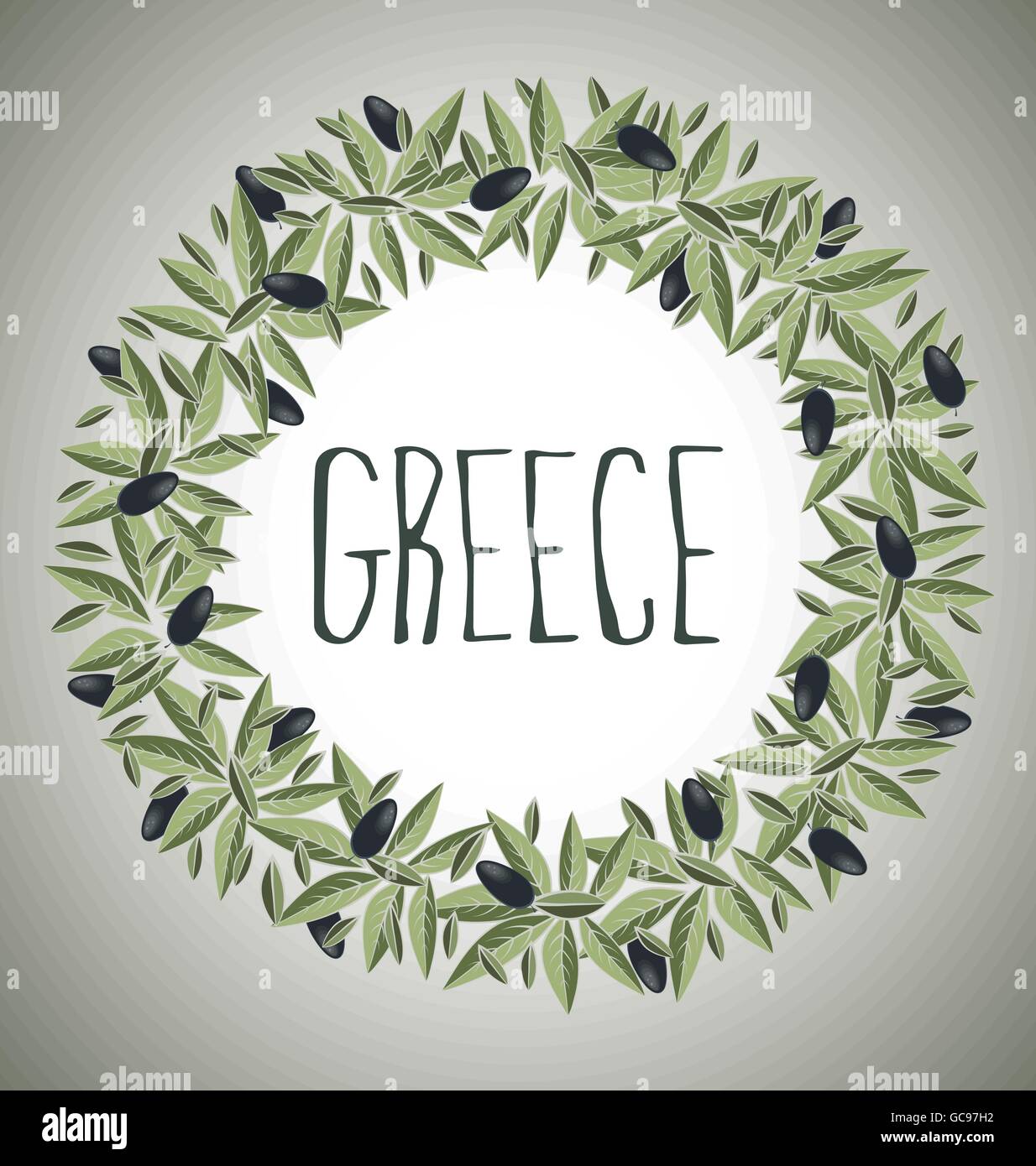 Olive wreath greece Stock Vector Images - Alamy