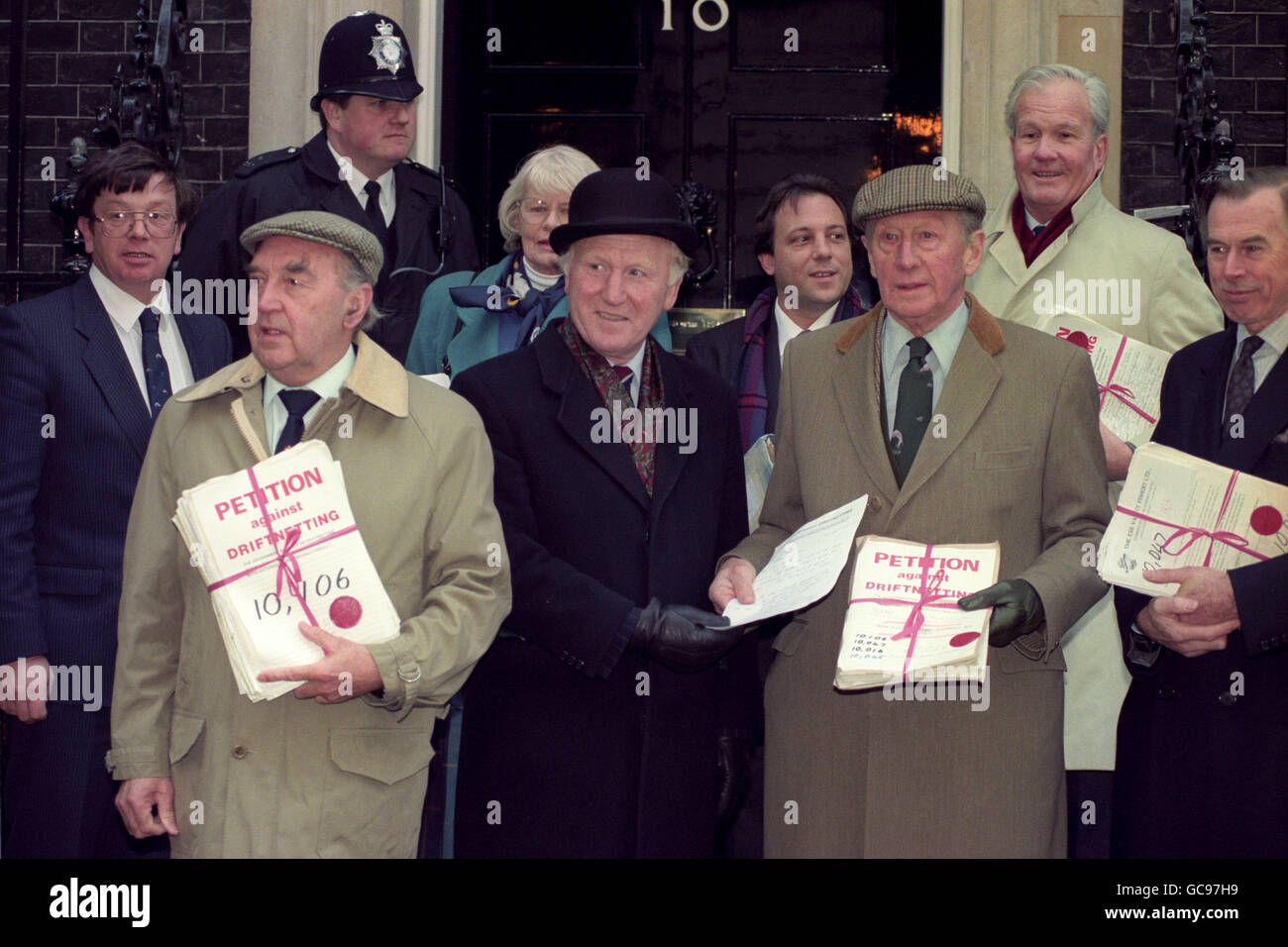 1 2l holding petitions outside the black door hi-res stock photography ...