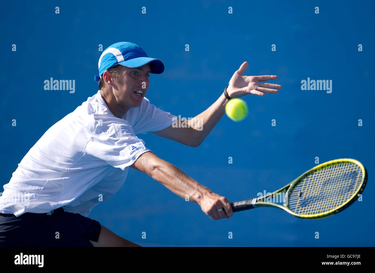Great Britain's Oliver Golding in action in his juniors match during ...