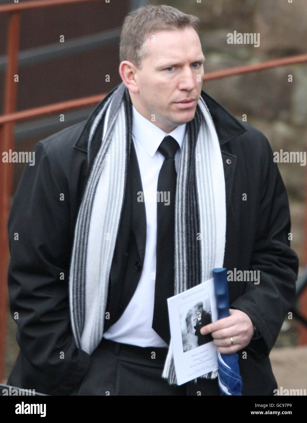 Former Scottish rugby union international Andy Nicol at the funeral of ...