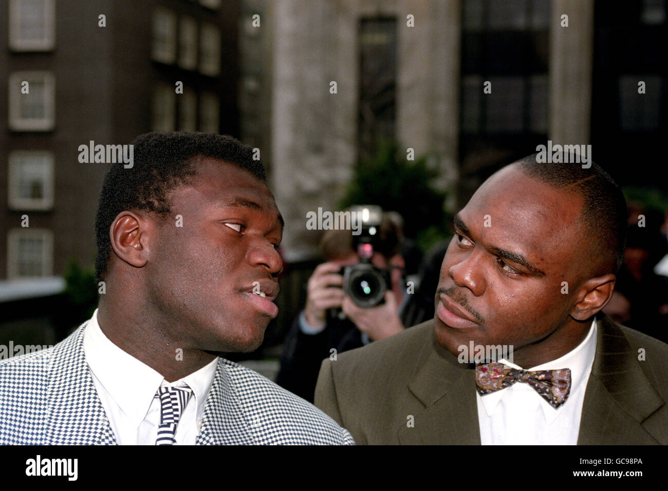 BOXERS HERBIE HIDE [L] AND WBO HEAVYWEIGHT CHAMPION, MICHAEL BENTT ...