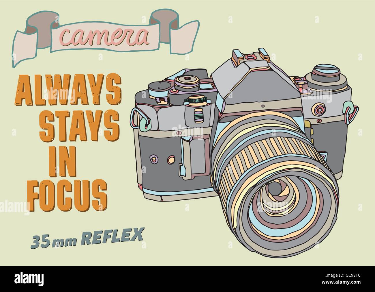 Photography camera draw Stock Vector Images - Alamy