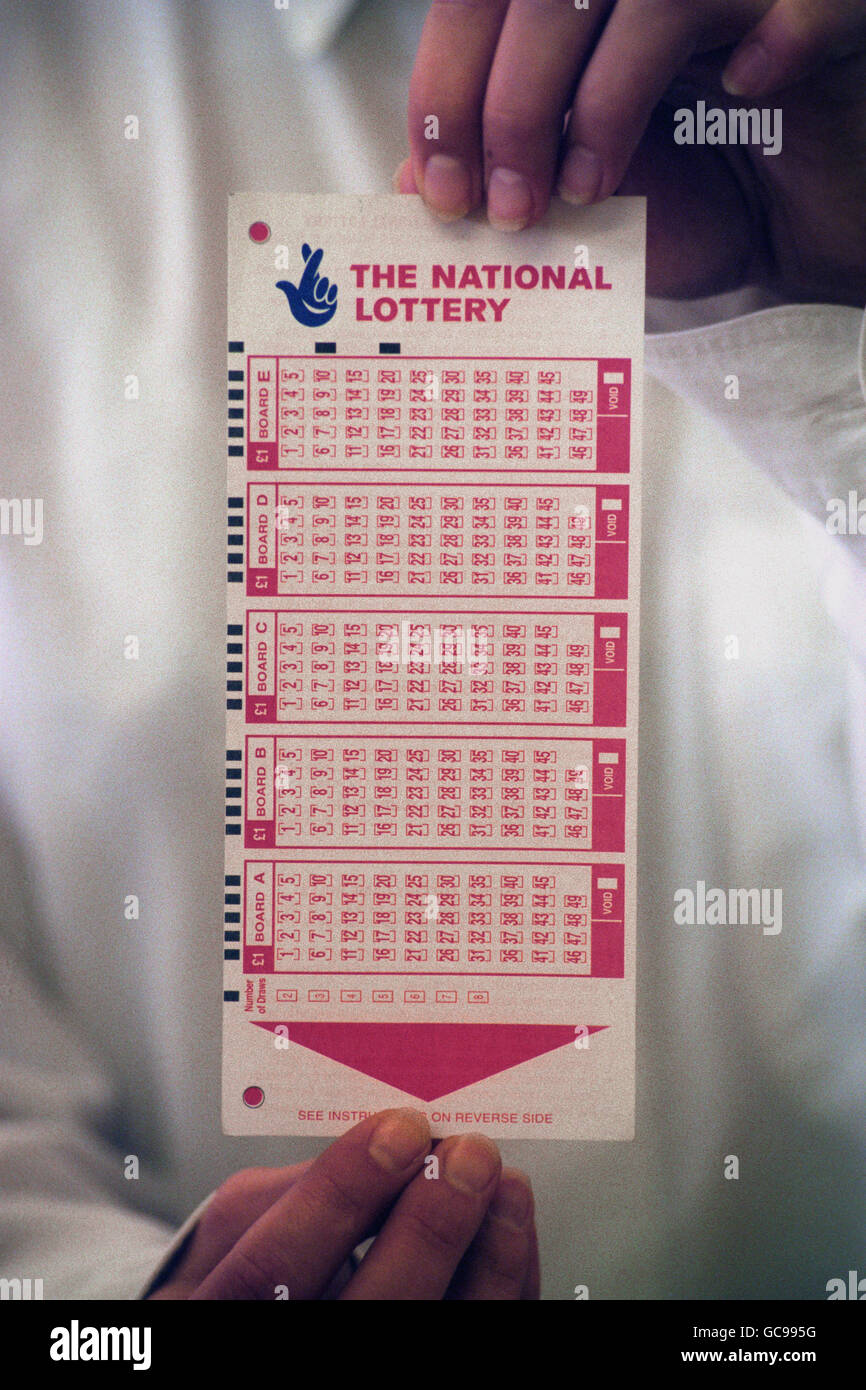 National Lottery New Ticket Design Stock Photo Alamy