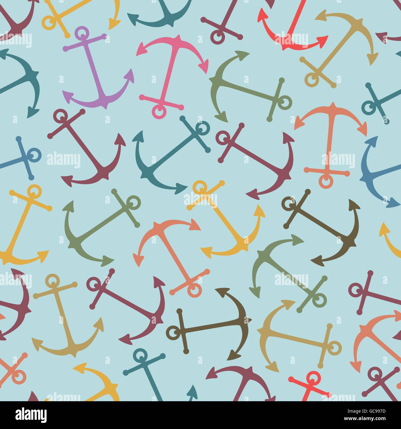 Seamless vector pattern of anchor shape Stock Vector Image & Art - Alamy