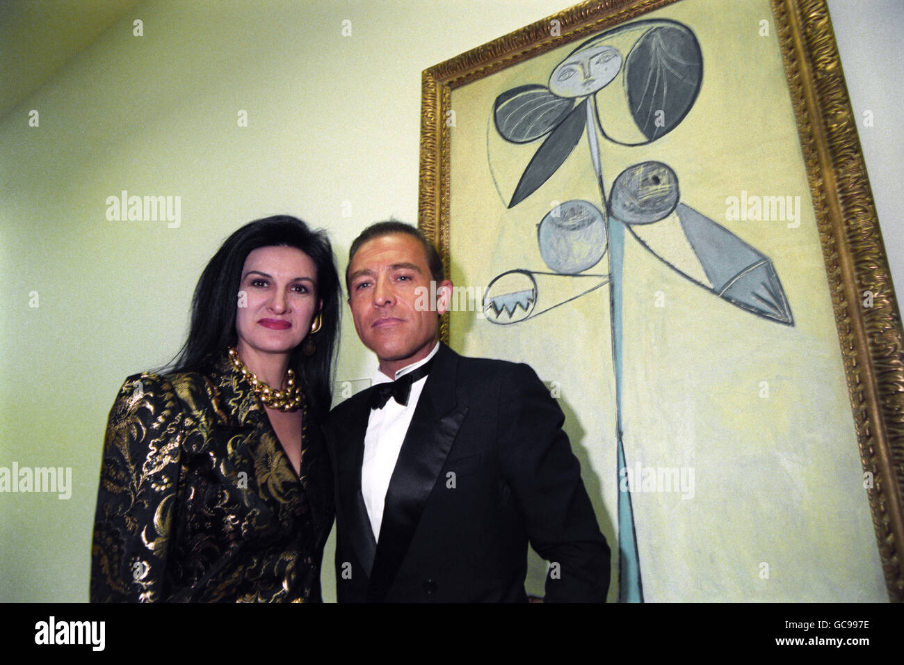 PALOMA PICASSO & HUSBAND, RAFAEL LOPEZ CAMBIL AT AN EXHIBITION OF HER FATHER PABLO'S WORK AT THE ...
