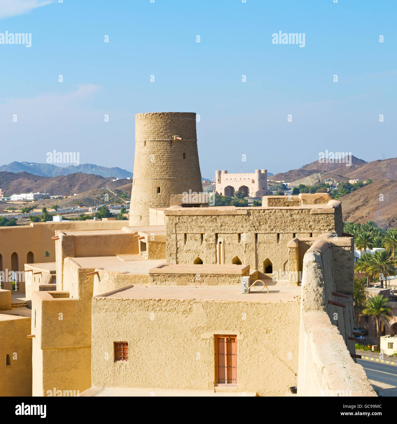 fort battlesment sky and star brick in oman muscat the old defensive ...
