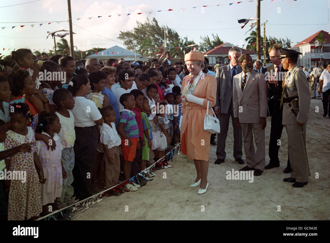 Royalty - Queen Elizabeth II Visit to Belize Stock Photo - Alamy