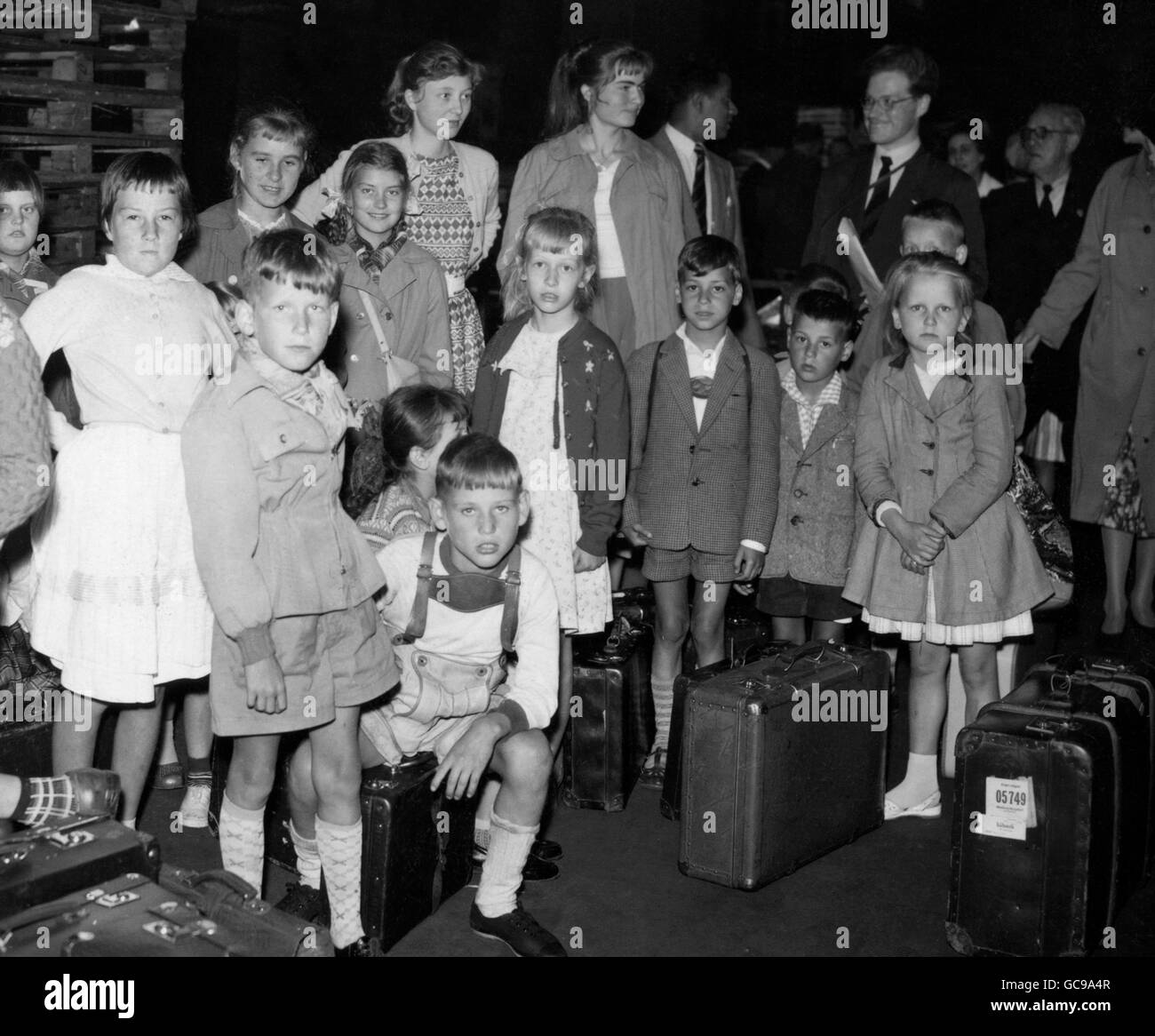 Children from a displaced persons camp at Lubeck arrive at Liverpool ...