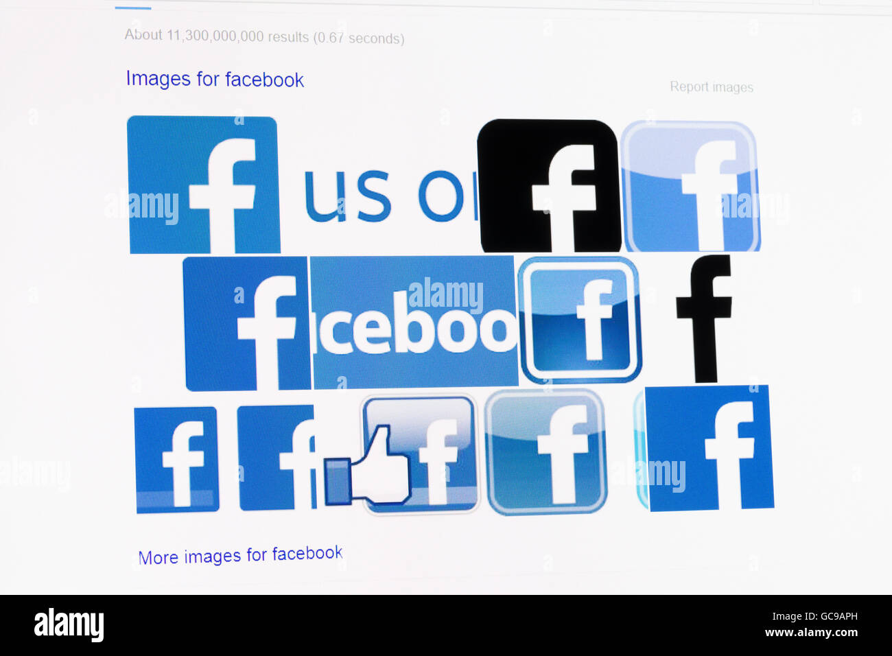 Screenshot facebook logo hi-res stock photography and images - Alamy