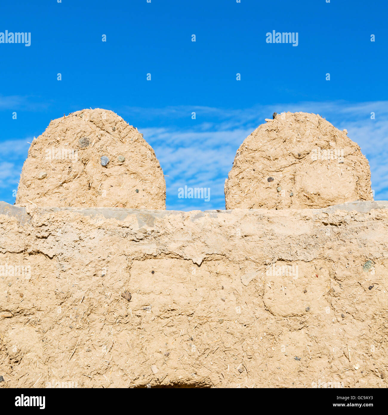 fort battlesment sky and star brick in oman muscat the old defensive ...