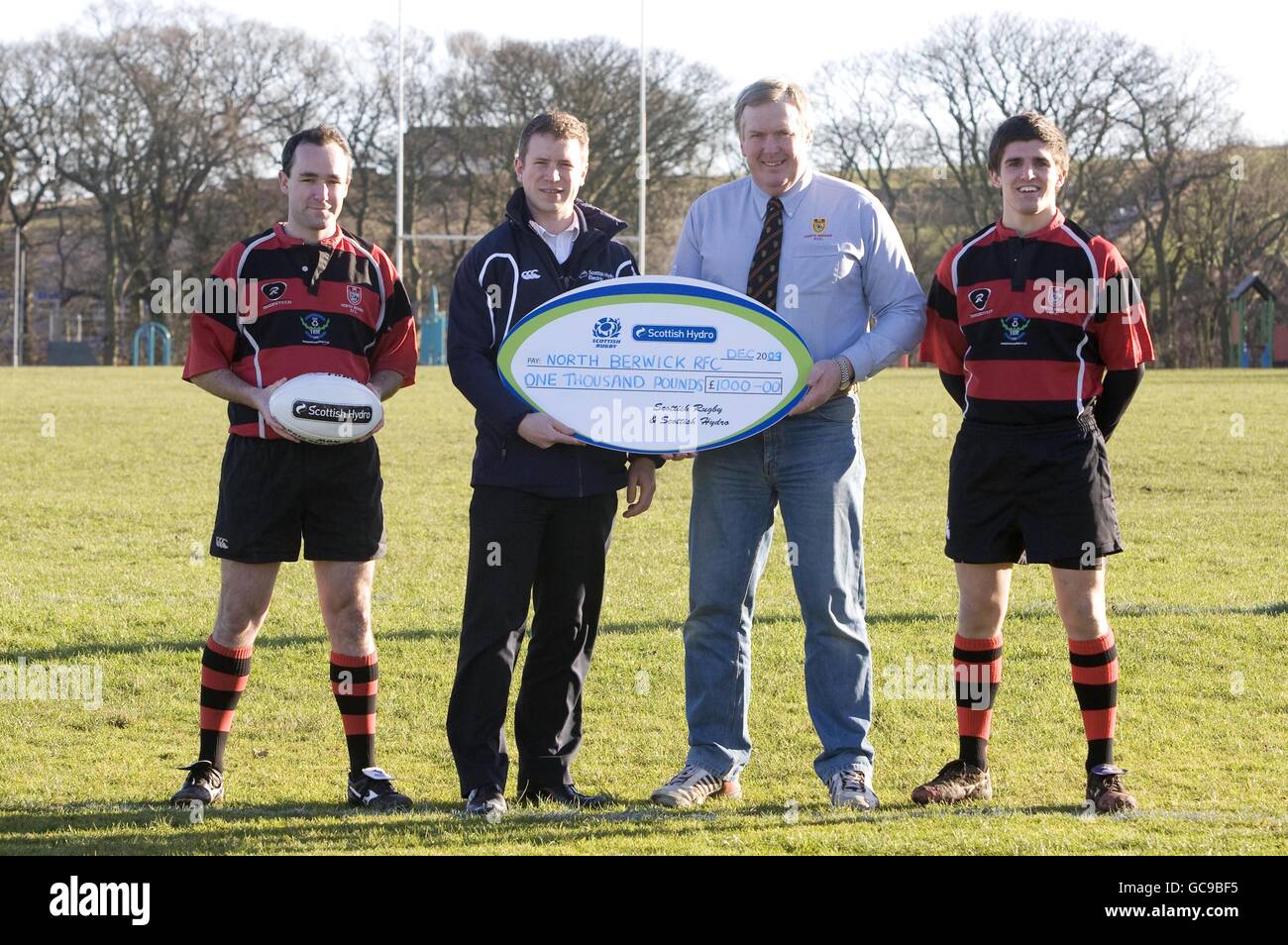 Cheque Presentation with club captain Cameron Ewer, Scottish Hydro ...