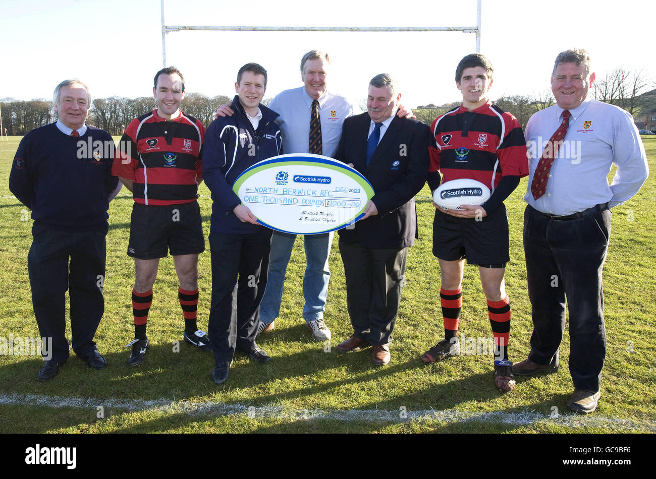 Cheque Presentation with club president Fraser Proctor, captain Cameron ...