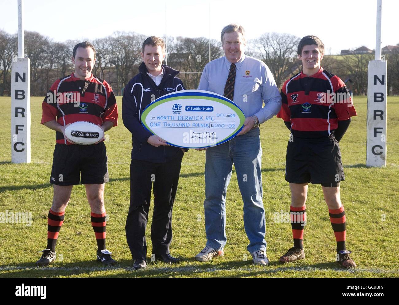 Cheque Presentation with club captain Cameron Ewer, Scottish Hydro ...