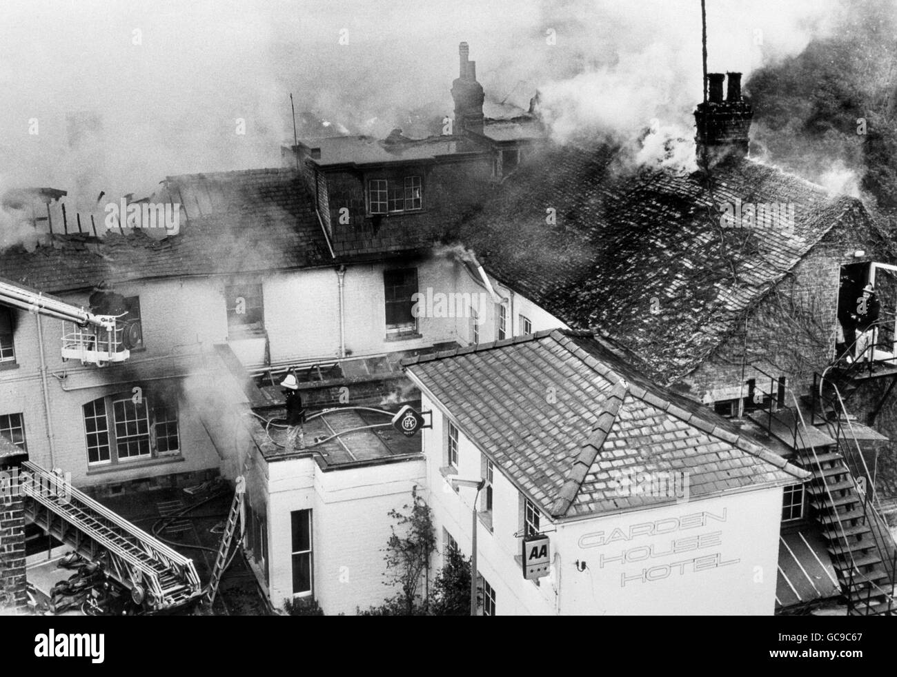 House Fire Black And White