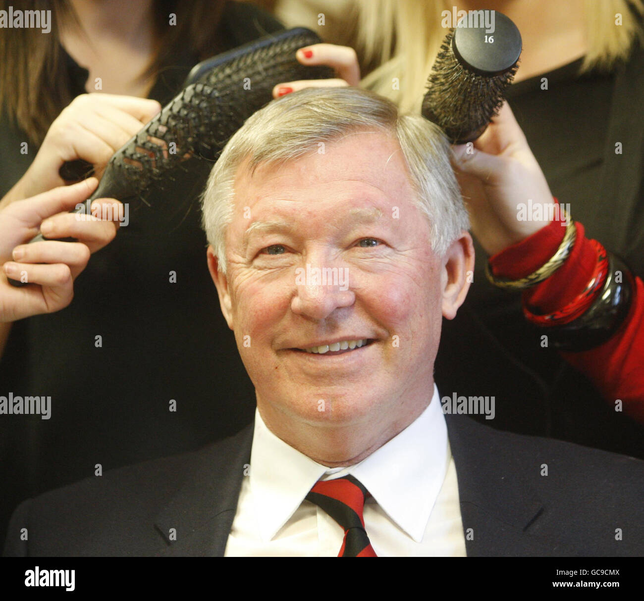 Sir Alex visits old school Stock Photo - Alamy