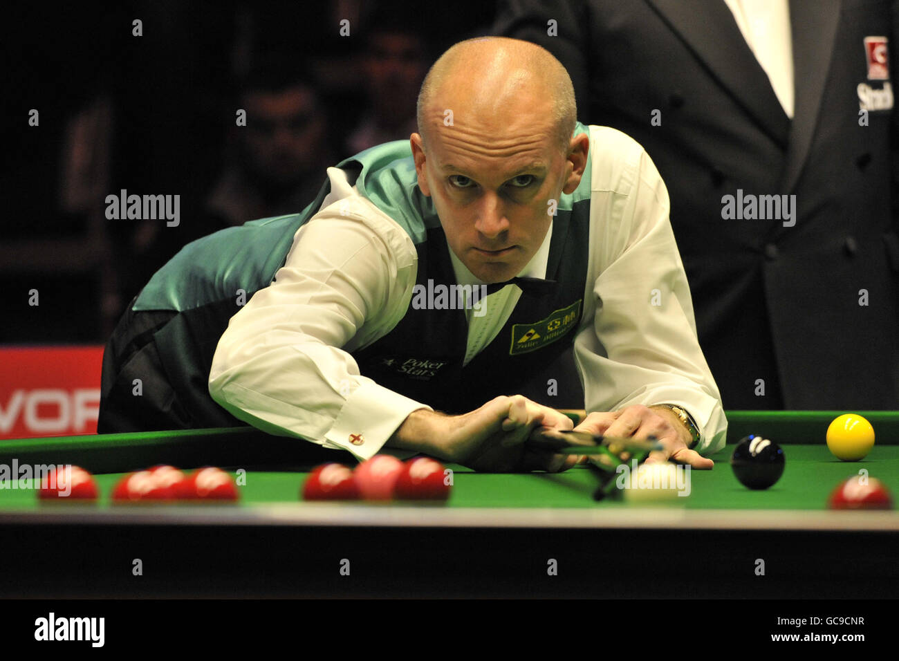 Peter Ebdon in action during the The Masters at Wembley Arena, London ...
