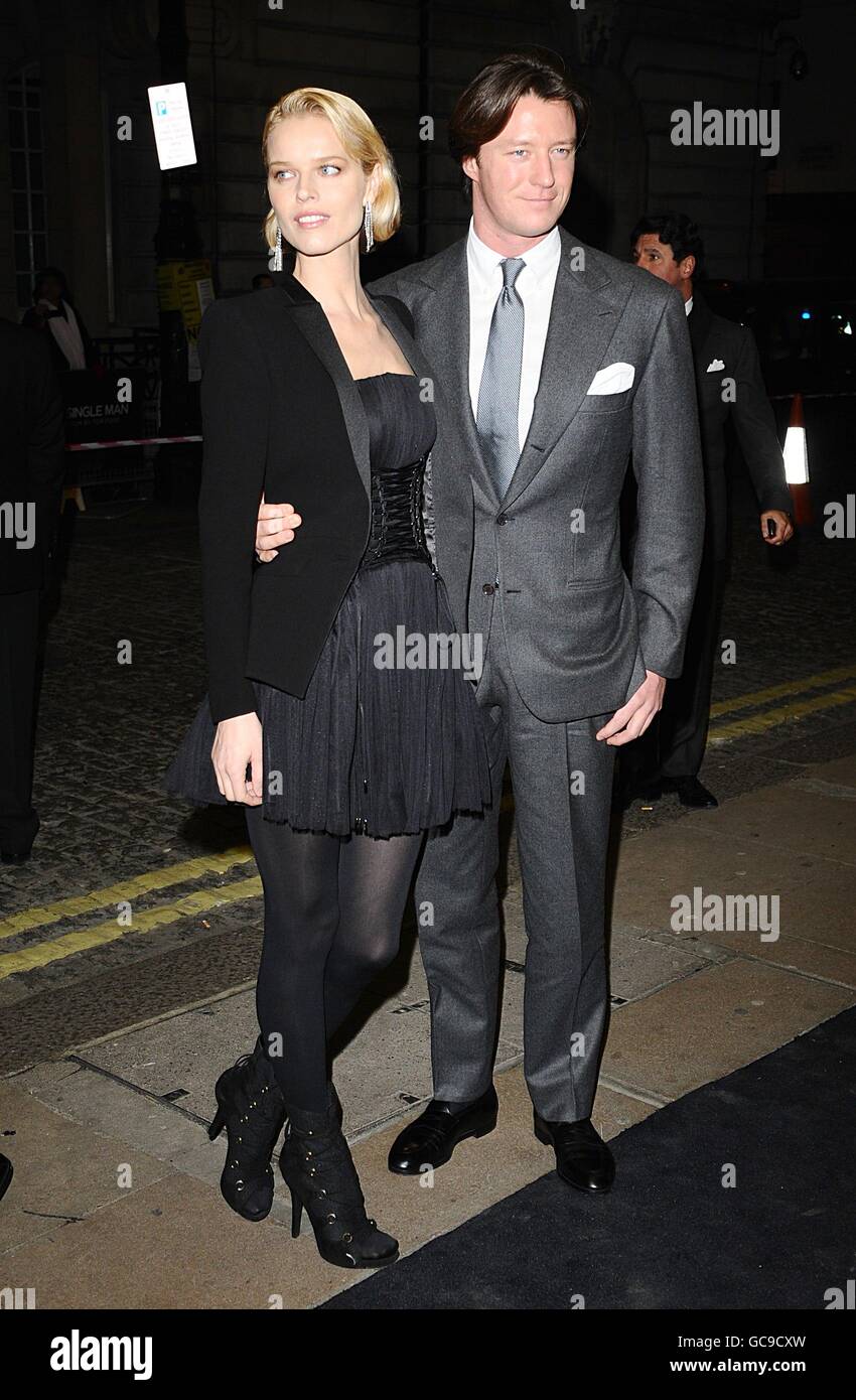 A Single Man Premiere - London. Eva Herzigova and Gregorio Marsiaj ...
