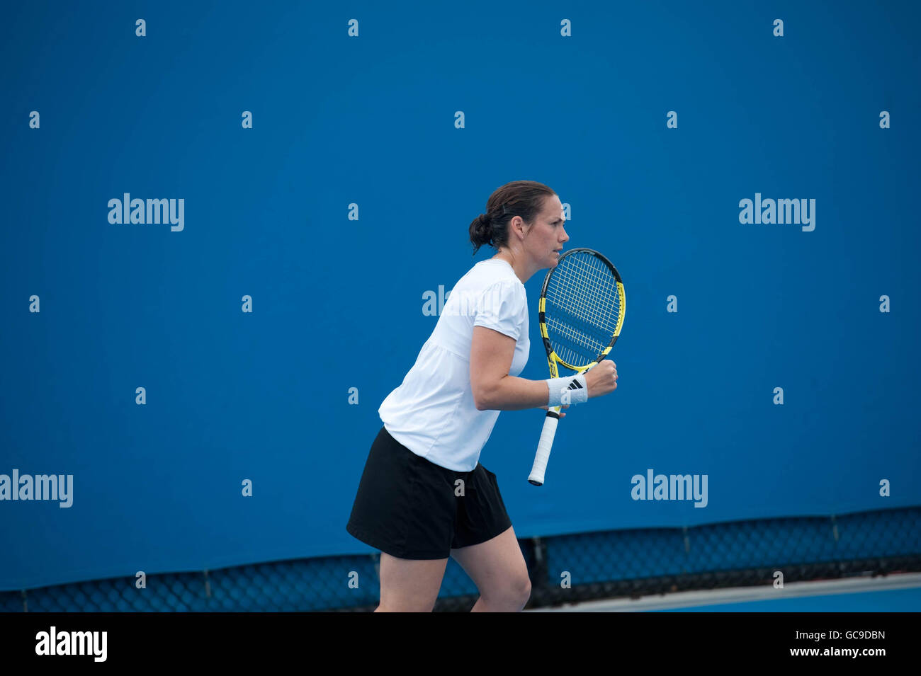 Sarah Borwell during during her doubles match with Raquel Kops Jones ...